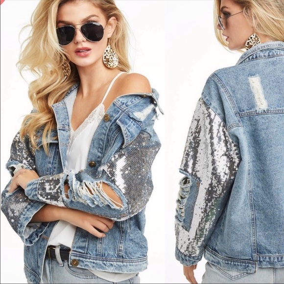 Jackets & Coats | New In Sassy Seqn Sleeve Coal Denim Jacket | Poshmark